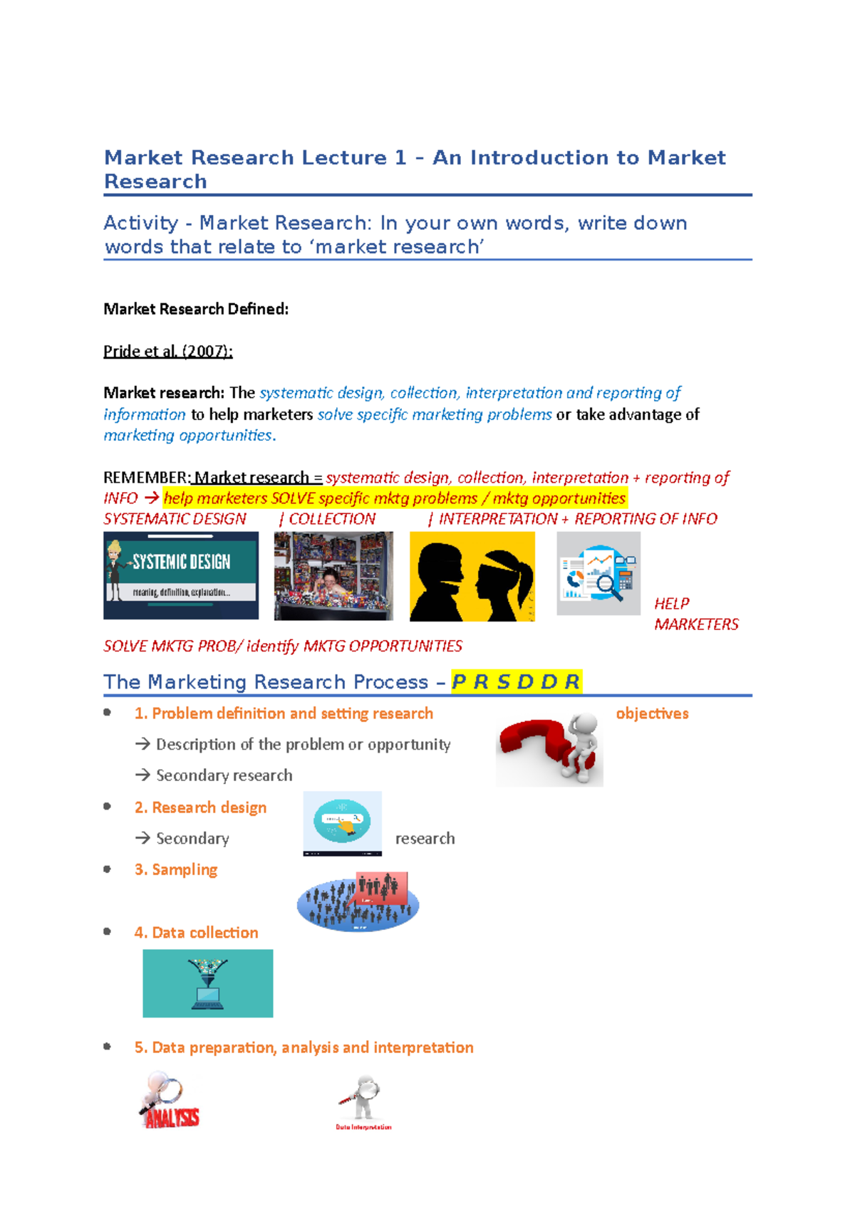 Market Research Study Notes - Market Research Lecture 1 – An ...