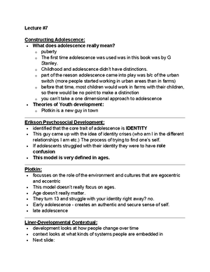 Lecture 3 - This is a very detailed note for an A+ also, the notes are ...