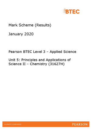 BTEC Level 3 Applied Science Unit 2- Practical Scientific Procedures and Techniques Learning Aim ...