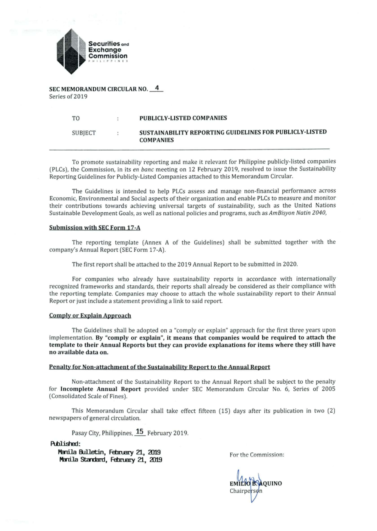 2019 MCNo4 - SEC Sustainability Standards - ####### - Studocu