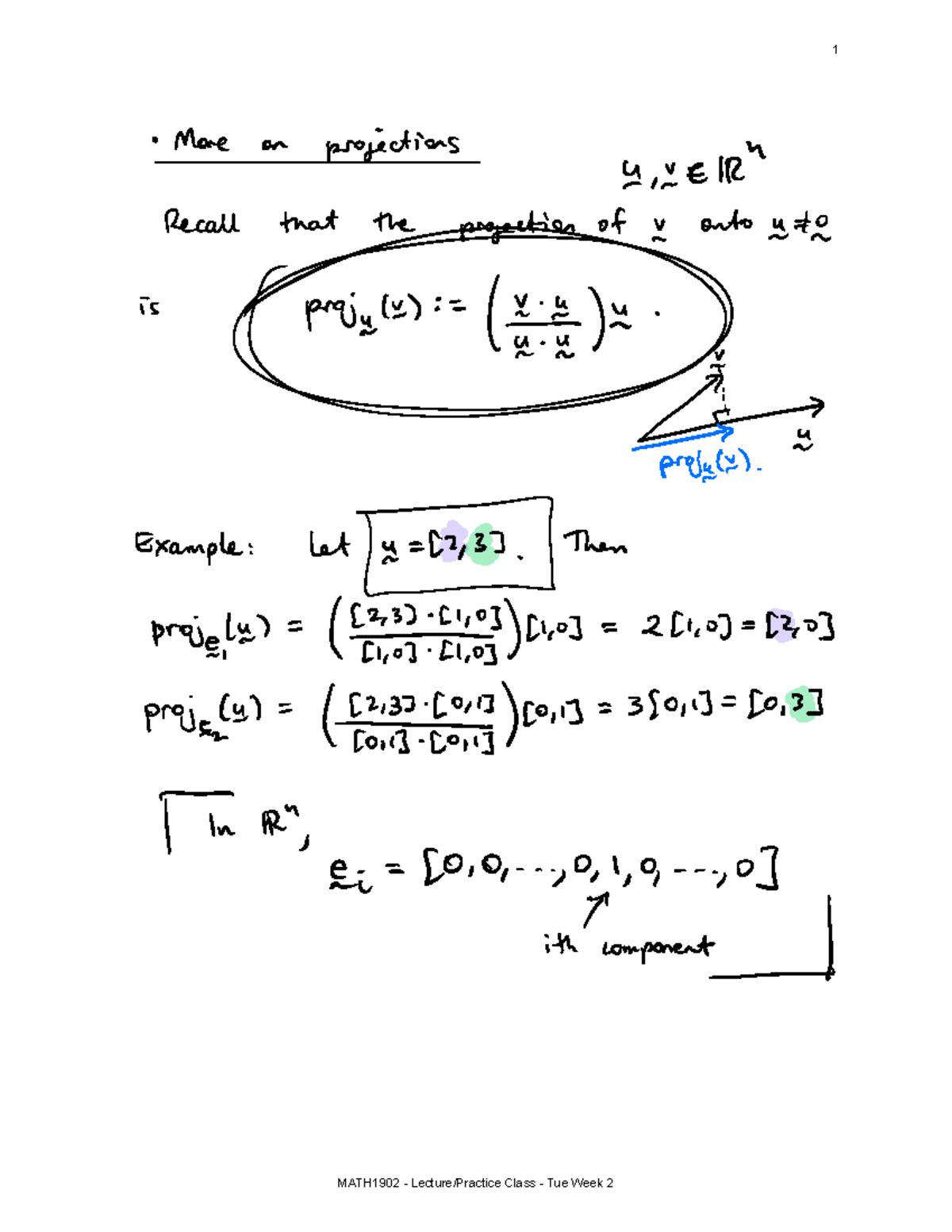 2021 1902 NB 2 2 - Introduction to Linear Algebra - More on projections ...