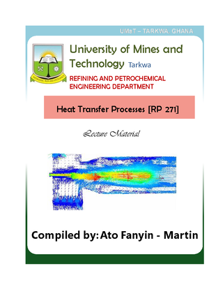 Heat Transfer - Heat Transfer Processes - Studocu