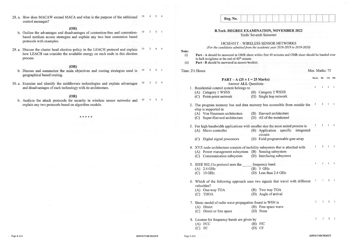 WSN2 - Computer Science - Studocu