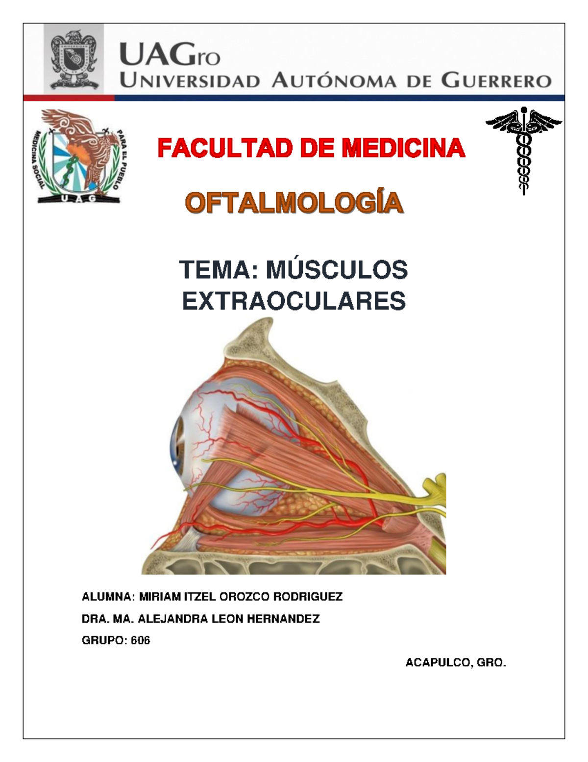 Músculos Extraoculares Oftalmología Enrique Graue - TEMA: MÚSCULOS ...