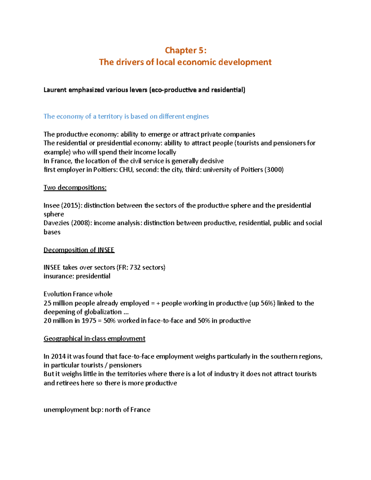 Chapter 5 local economic - Chapter 5: The drivers of local economic ...