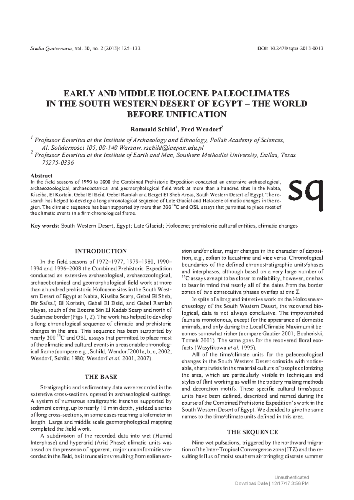 Mesolithic Wendorf - This is an reading pdf - Studia Quaternaria, vol ...