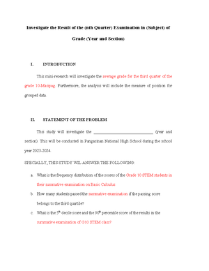 CHN 1 RLE Workbook - COMMUNITY HEALTH NURSING I RLE WORKBOOK AREA: DATE ...