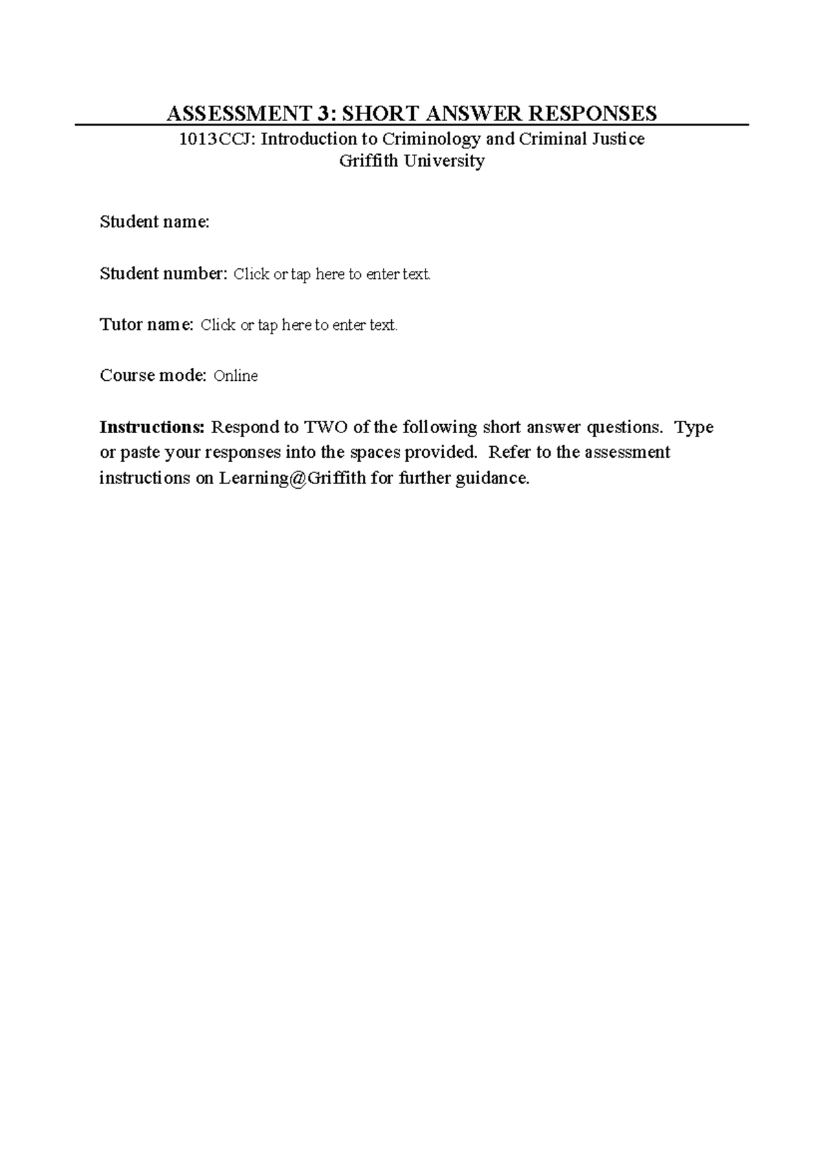 1013CCJ - T1 2021 - Assessment 3 - Short Answer Template - ASSESSMENT 3 ...