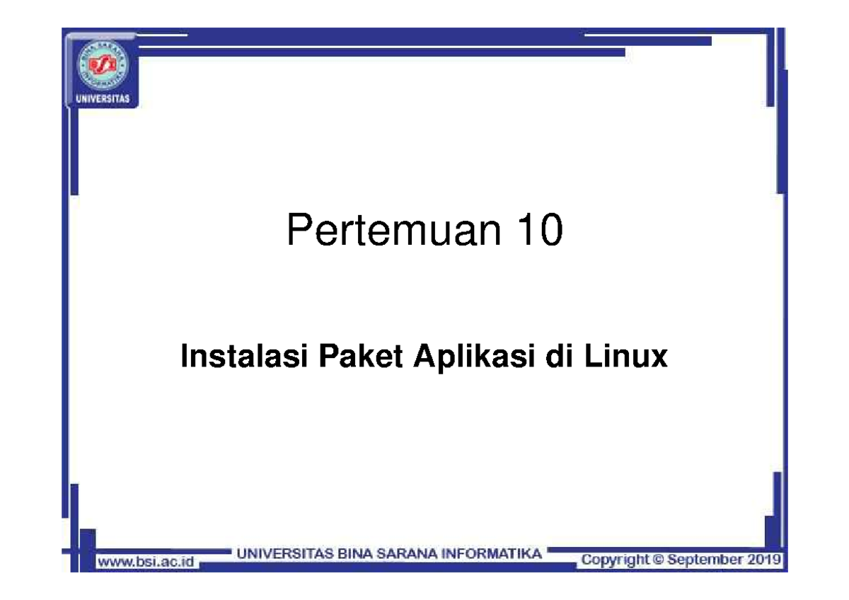 8. Instalasi Paket Aplikasi Linux - Pertemuan 10 Instalasi Paket ...