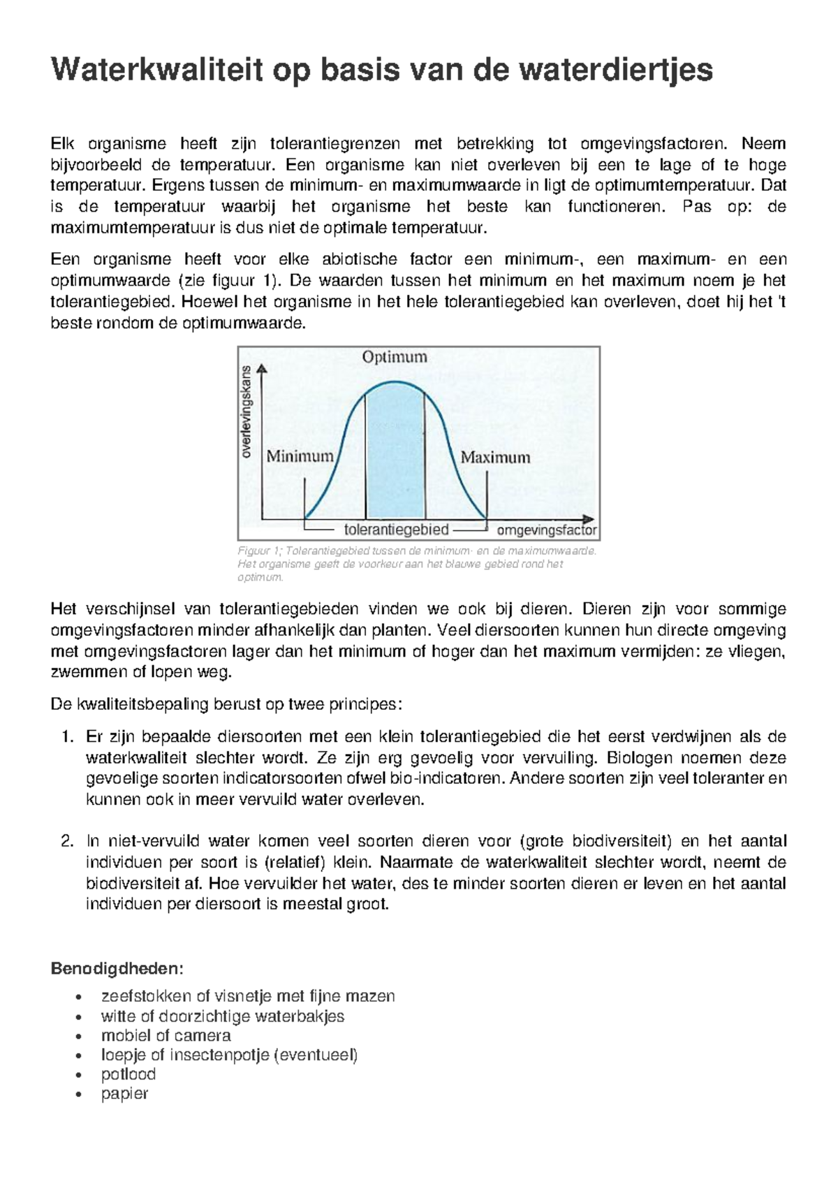 2324 PO Waterkwaliteit - Opdracht Waterkwaliteit op basis van de ...