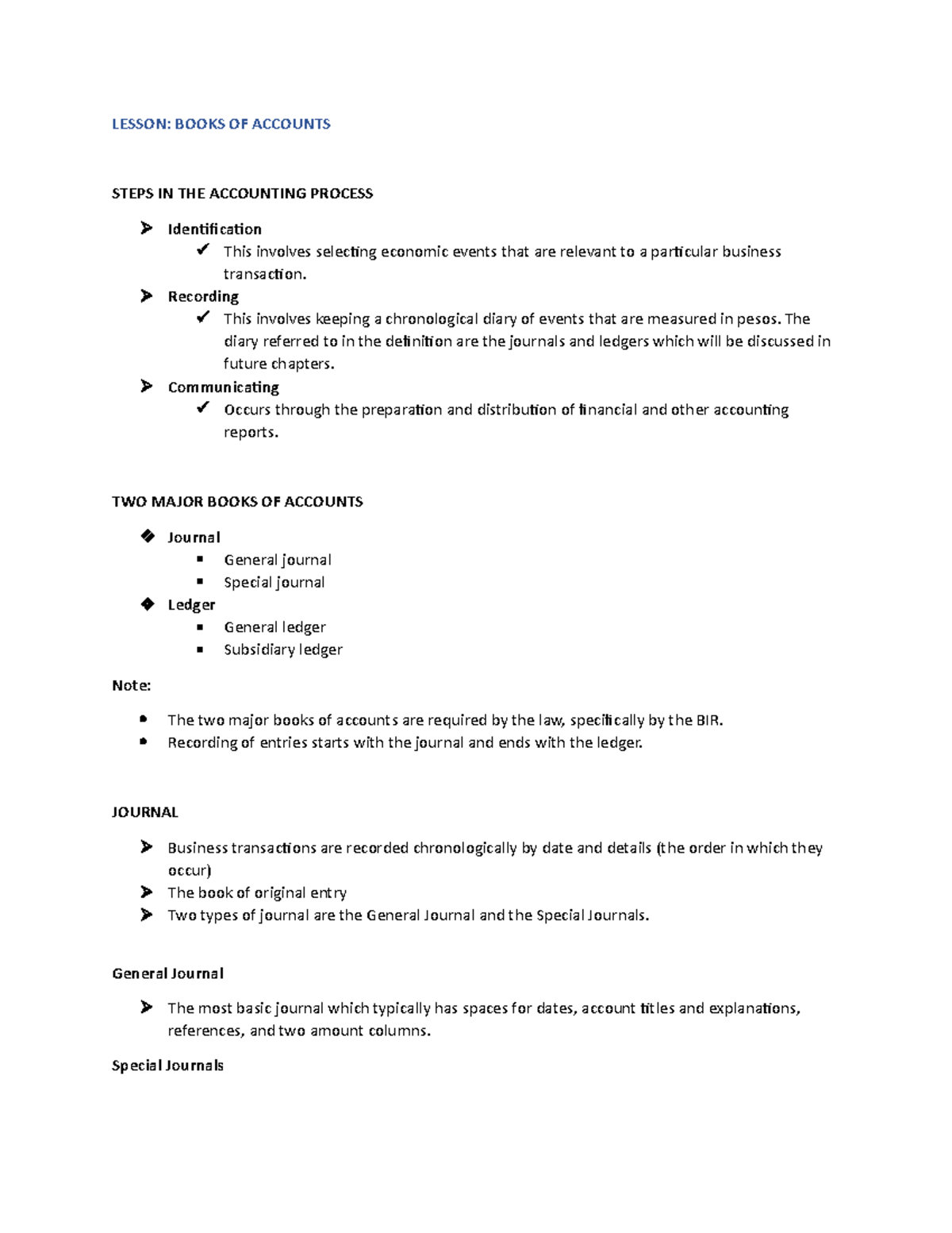 3RD Reviewr (FABM) - Lesson from our previous lesson - LESSON: BOOKS OF ...