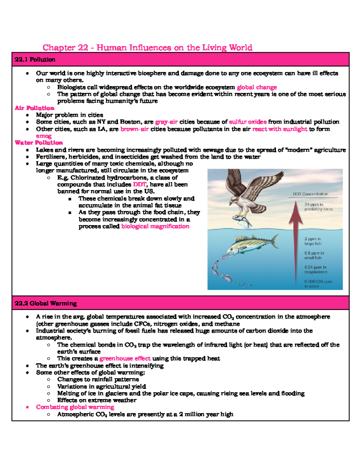 Chapter 22 - Human Influence on the Living World (BIOL 100) - Chapter 22 - Human Influences on ...