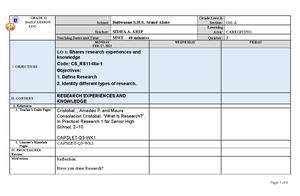 COT-2023 - COT form - Peace and Global Education - Studocu