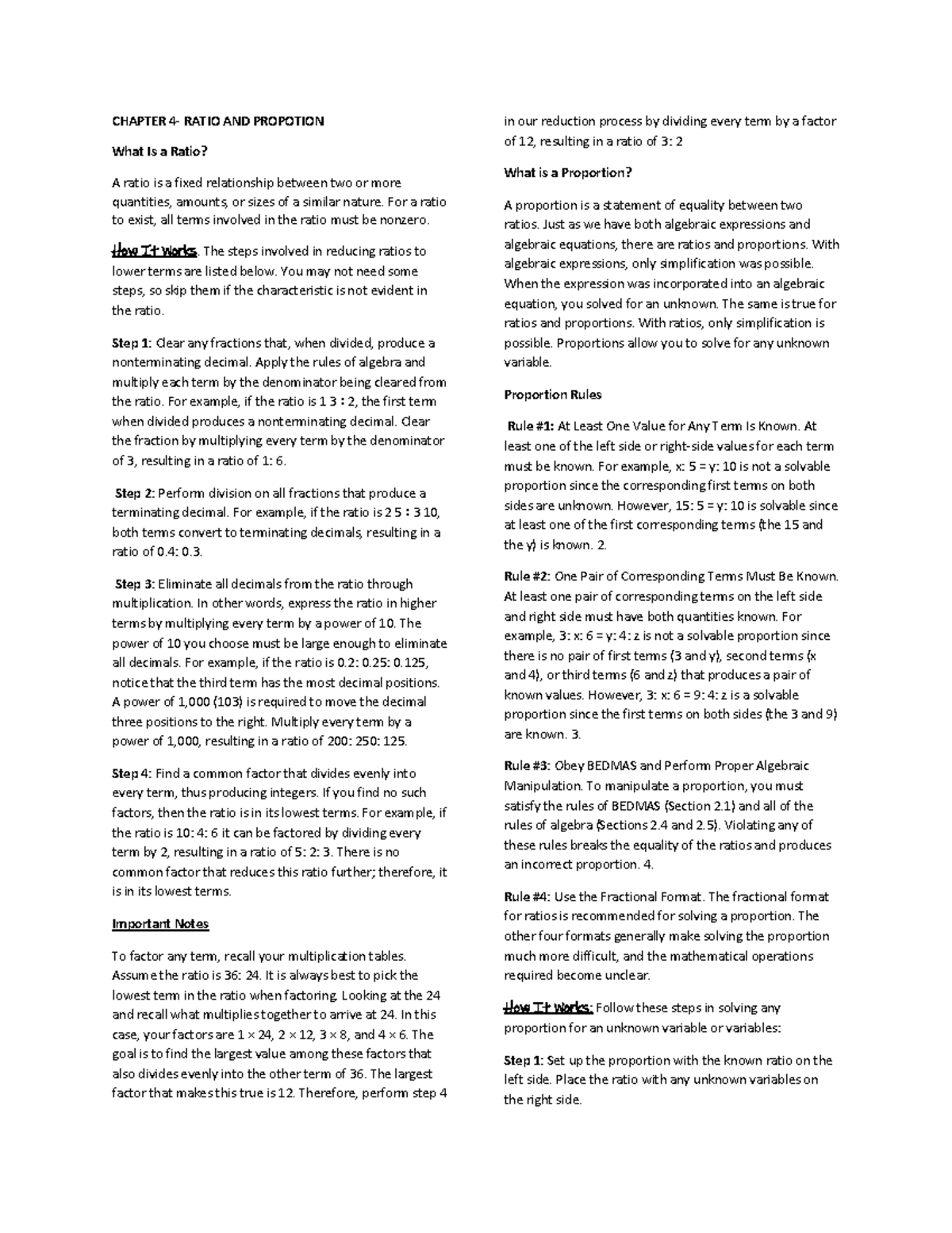 Chapter 4 Ratio and Proportion - CHAPTER 4- RATIO AND PROPOTION What Is ...