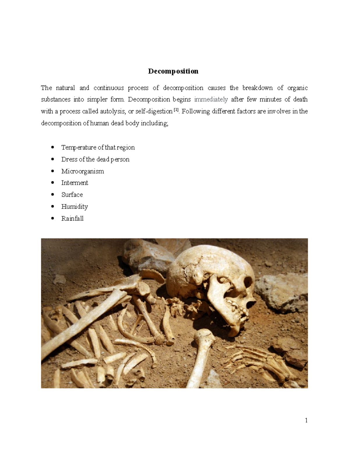 Decomposition of body ( Enviornmental Biochemistry) - Decomposition The ...