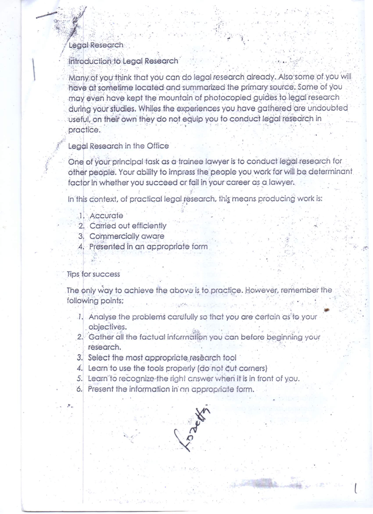 Introduction TO Legal Research - legal drafting - Studocu