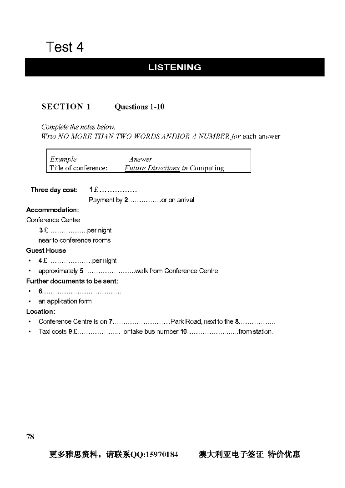 Cambridge ielts 6 test4 - ielts practice - Studocu
