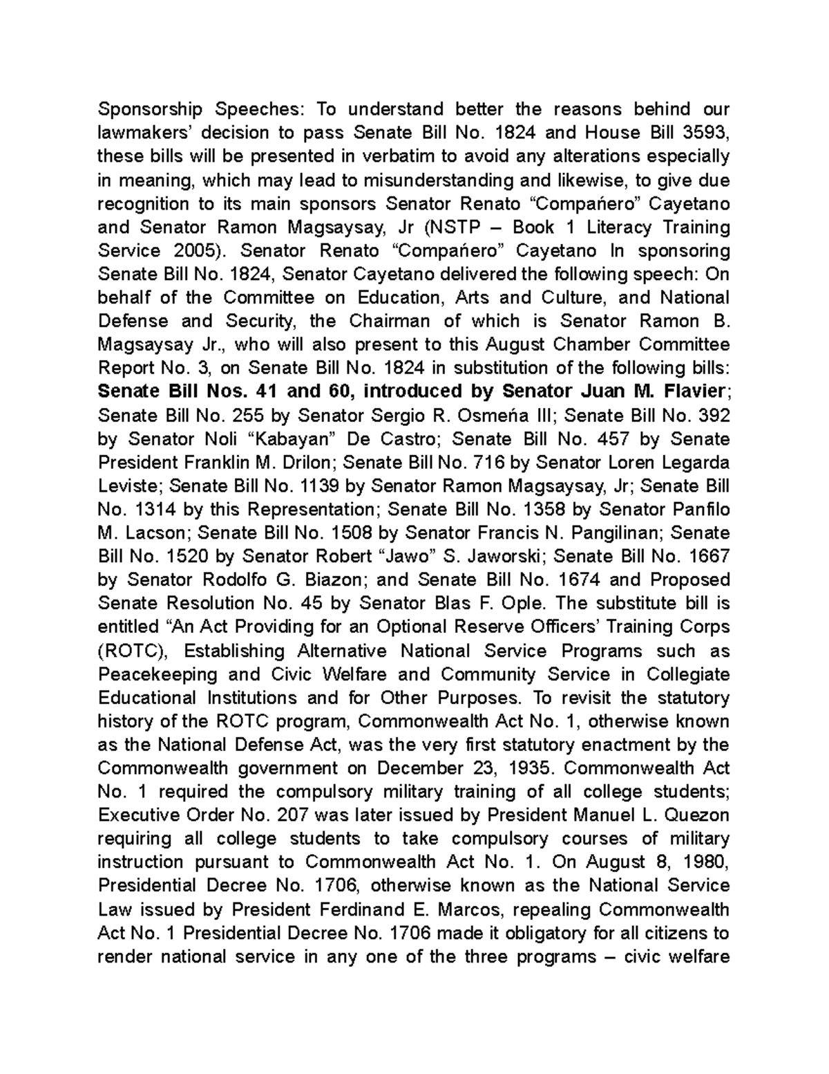 Sponsorship Speeches - ahcakcnajkjc - Sponsorship Speeches: To ...