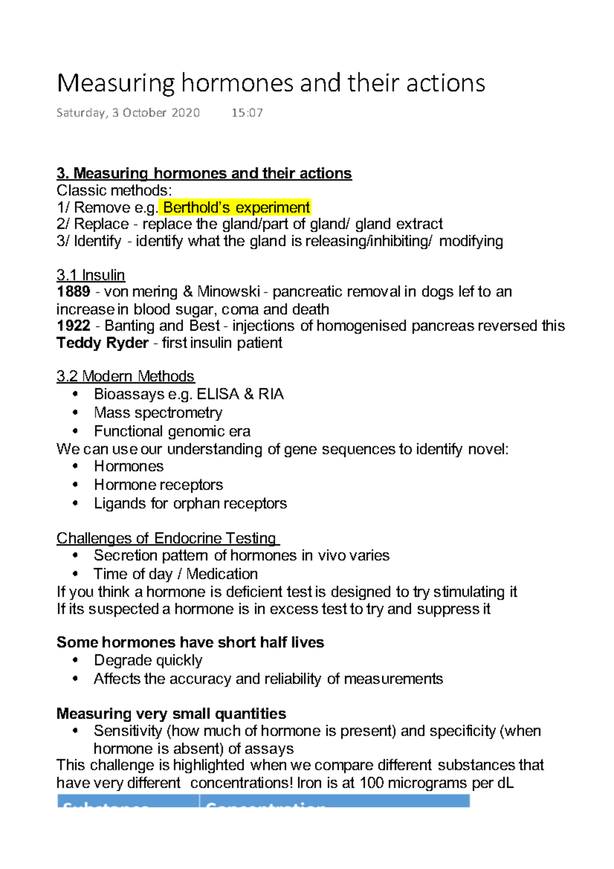 Lecture 3 - Measuring hormones and their actions - 3. Measuring ...