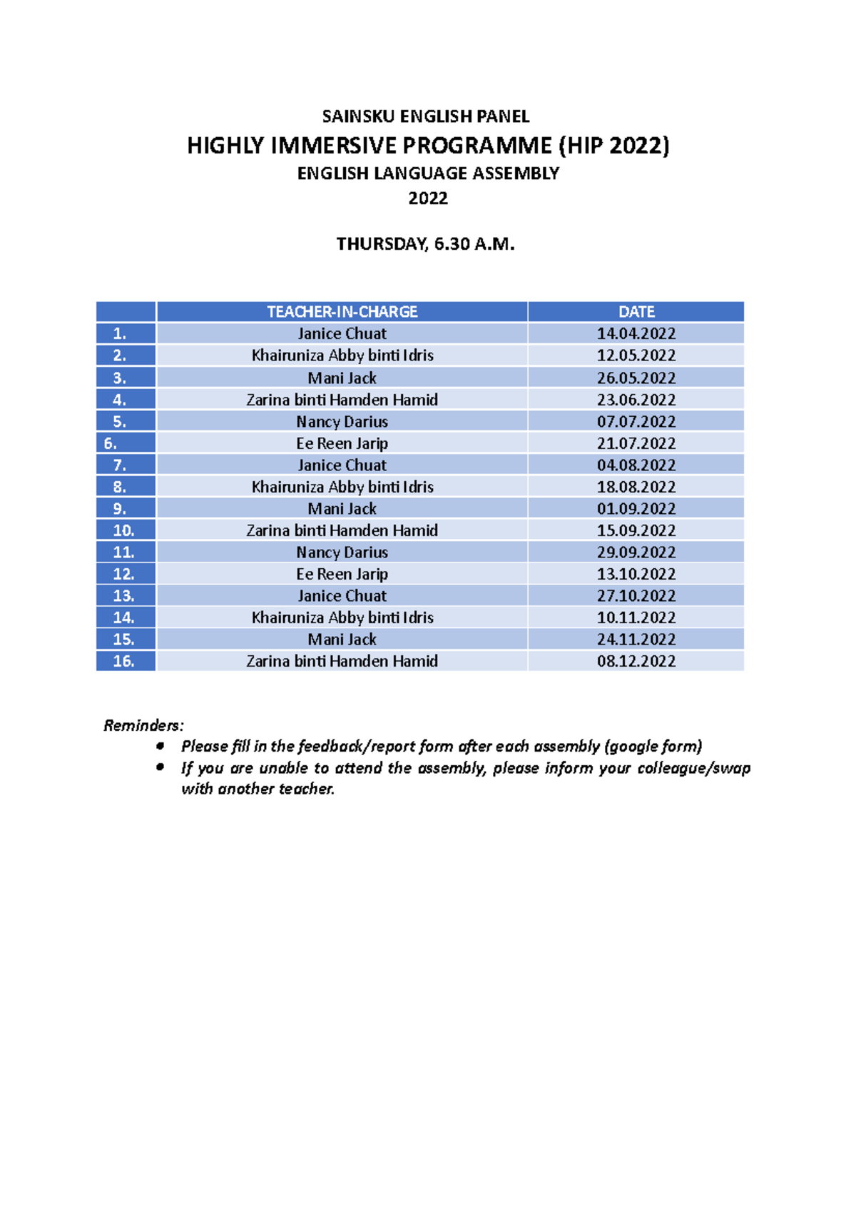 Sainsku English Panel Language Assembly - SAINSKU ENGLISH PANEL HIGHLY ...