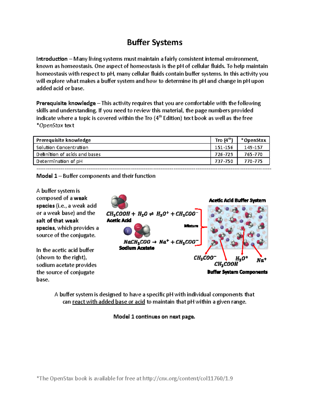 Activity 2 Buffer Systems - Buffer Systems Introduction – Many living ...