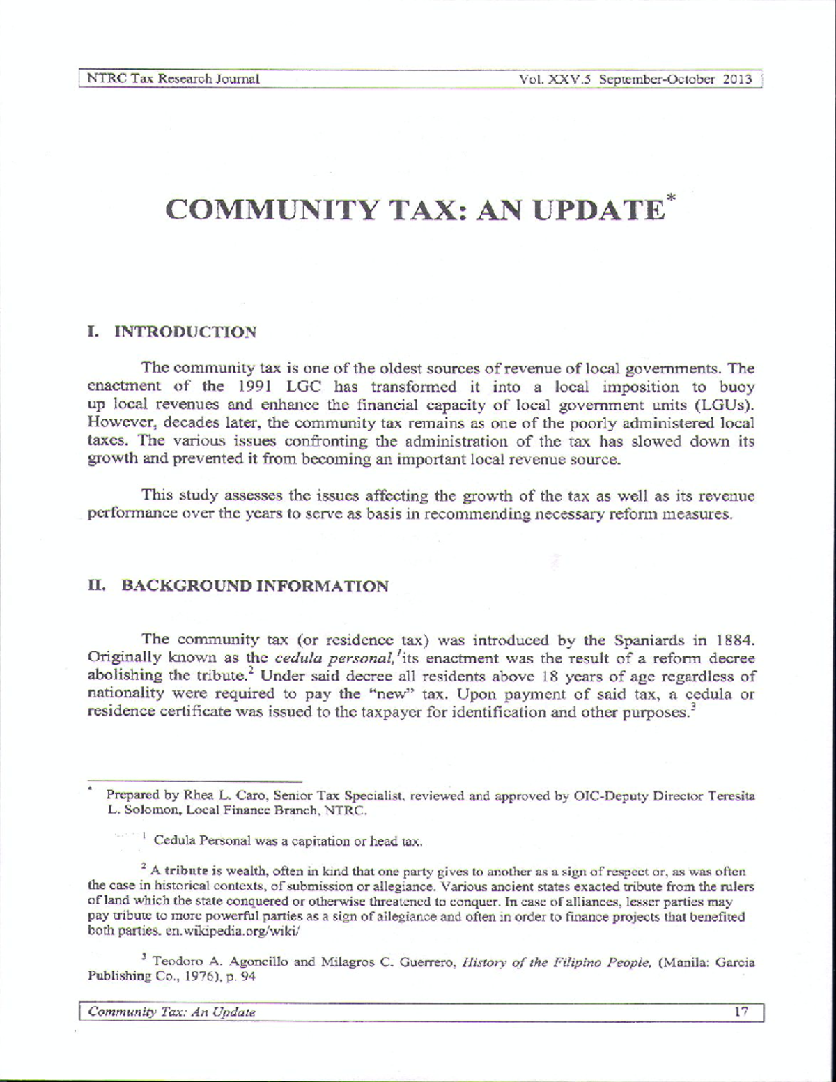 Community Tax - REVIEWER FOR BUSINESS TAXATION - Accountancy - Studocu