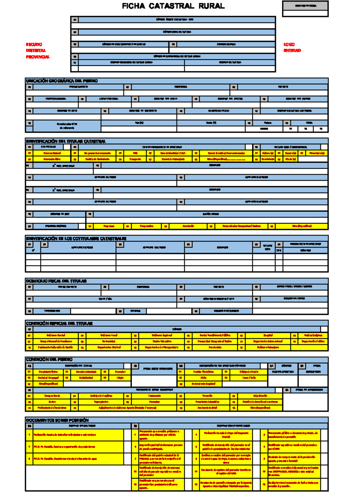 4 Anexo 02 Ficha Catastral Rural - - Studocu