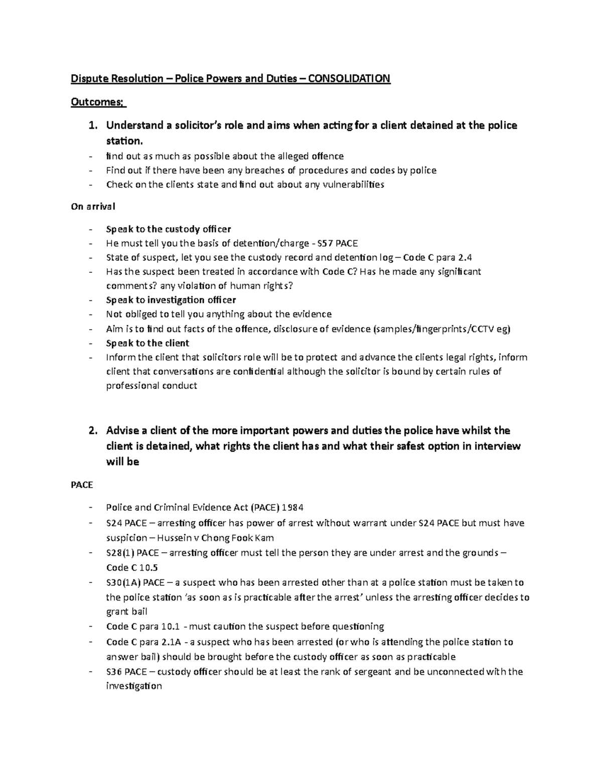 Dispute Resolution - Police Powers and Duties - Consolidation - Dispute ...