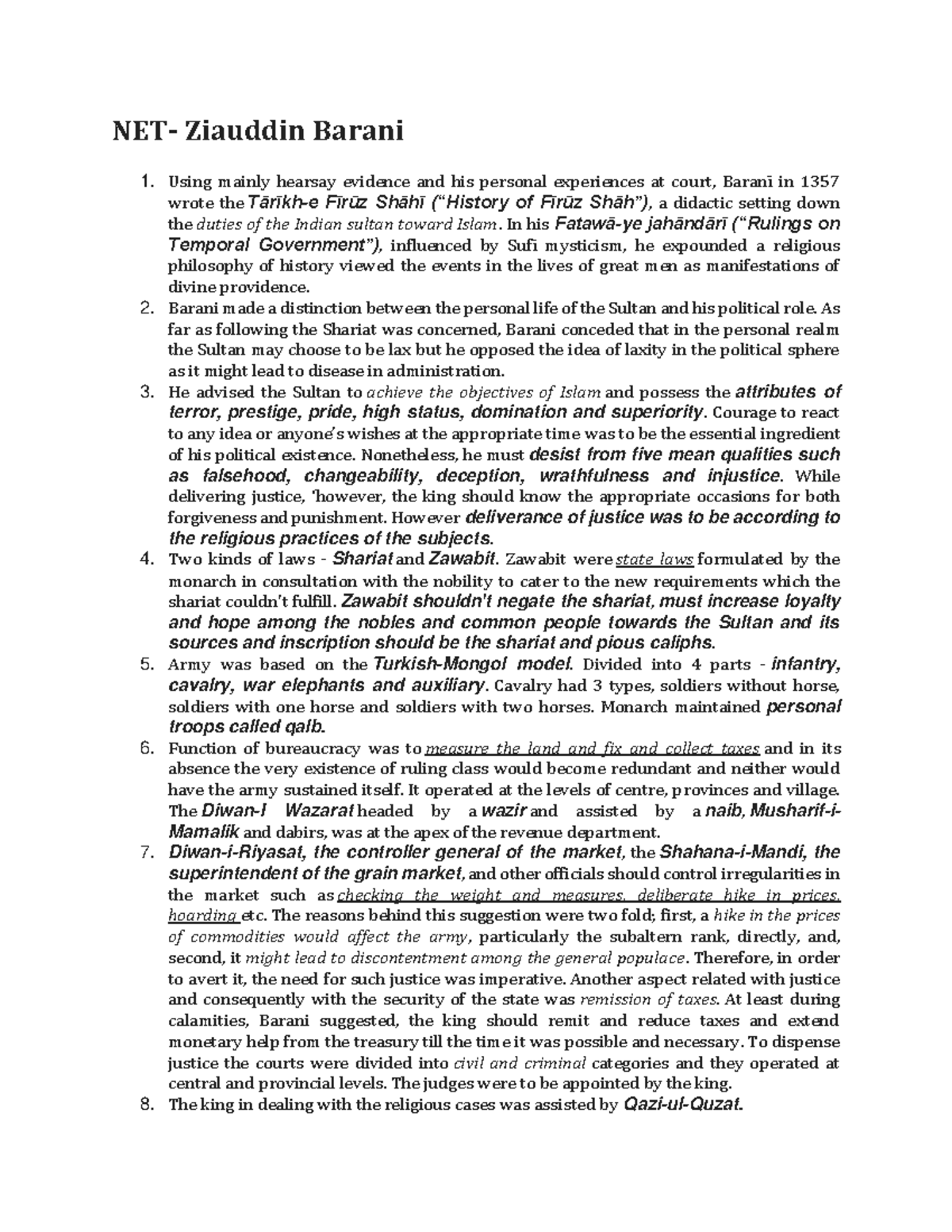 NET - Barani - NET- Ziauddin Barani Using mainly hearsay evidence and ...