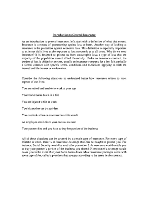 Insurance and risk management notes by Stephen Odhiambo - MOI ...