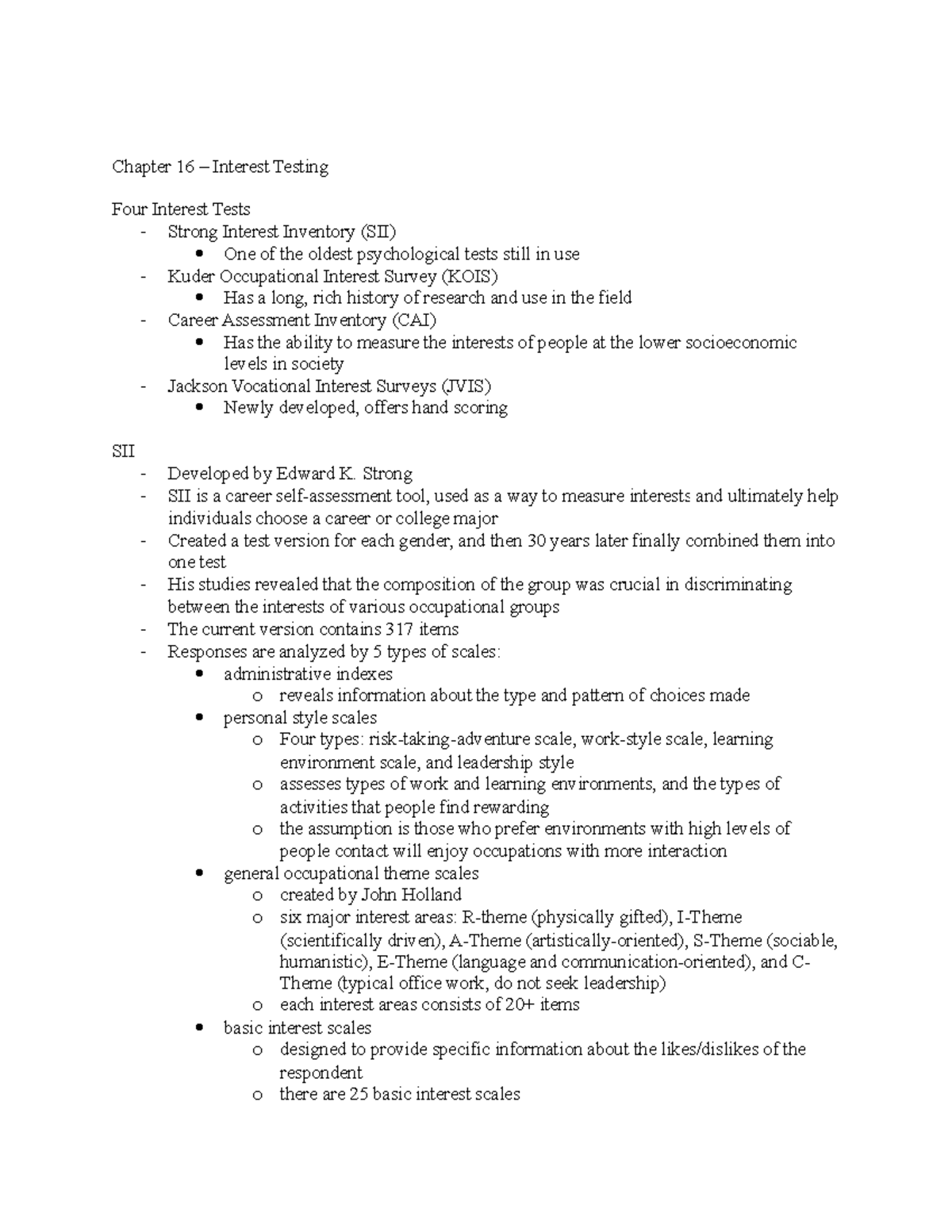 Chapter 16:17 - Chapter 16 – Interest Testing Four Interest Tests ...