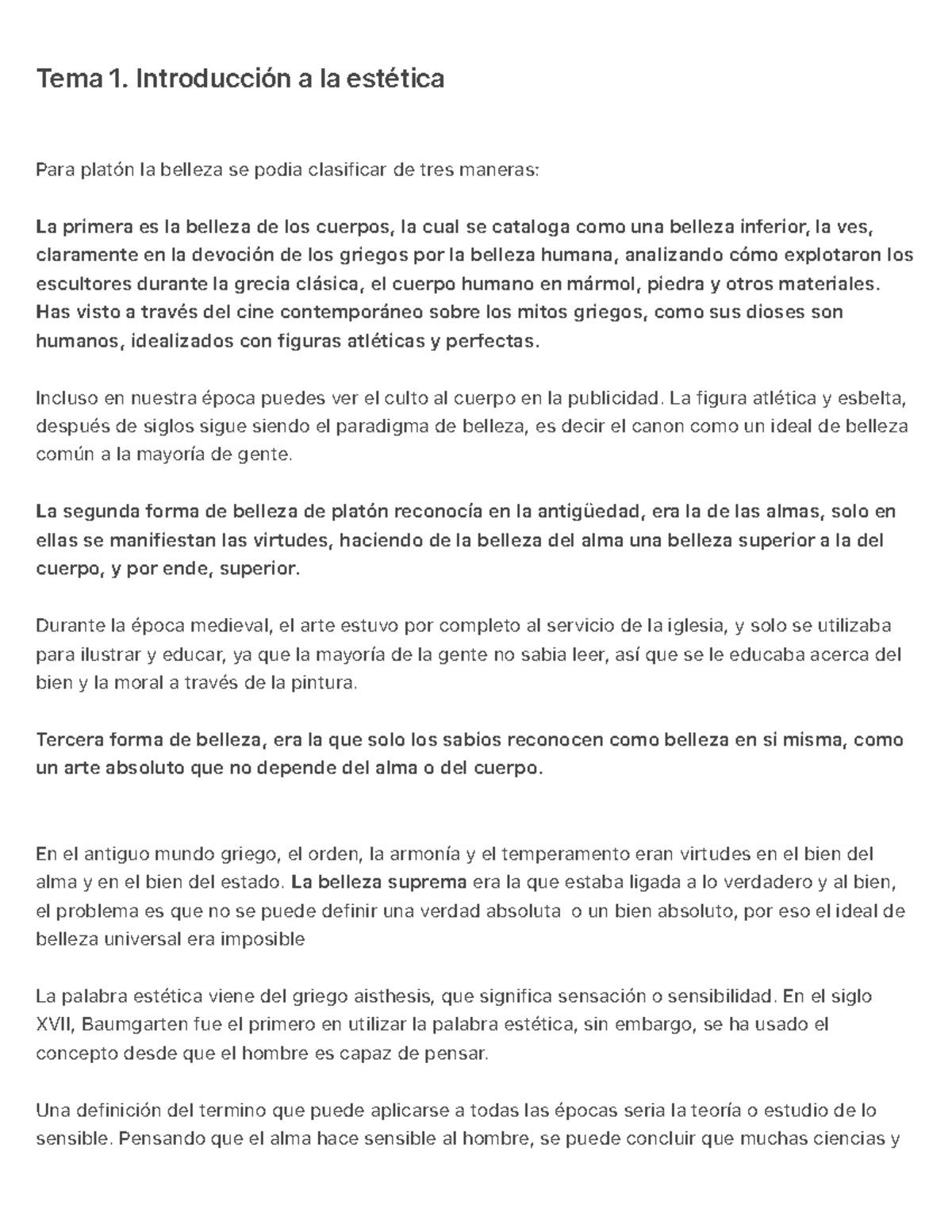 Tema 1. Introducción a la estética - Tema 1. Introducción a la estética ...