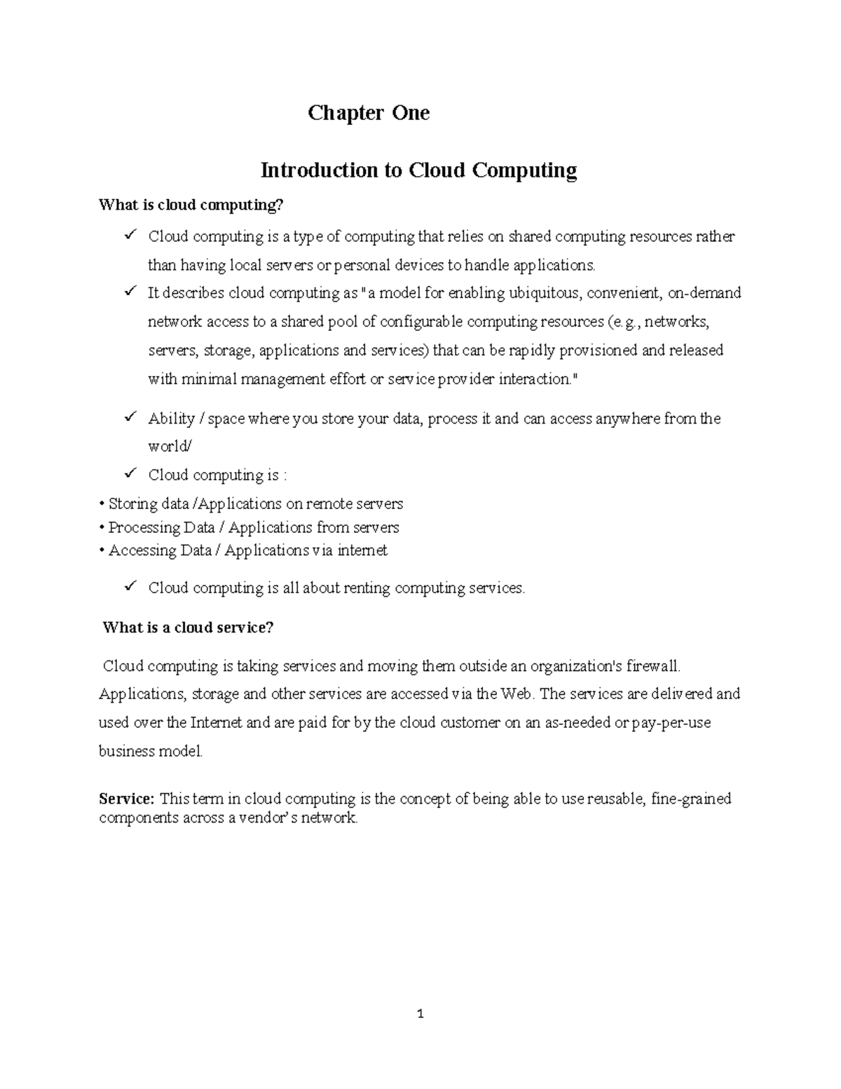 Cloud Computing - It describes cloud computing as "a model for enabling ubiquitous, - Studocu