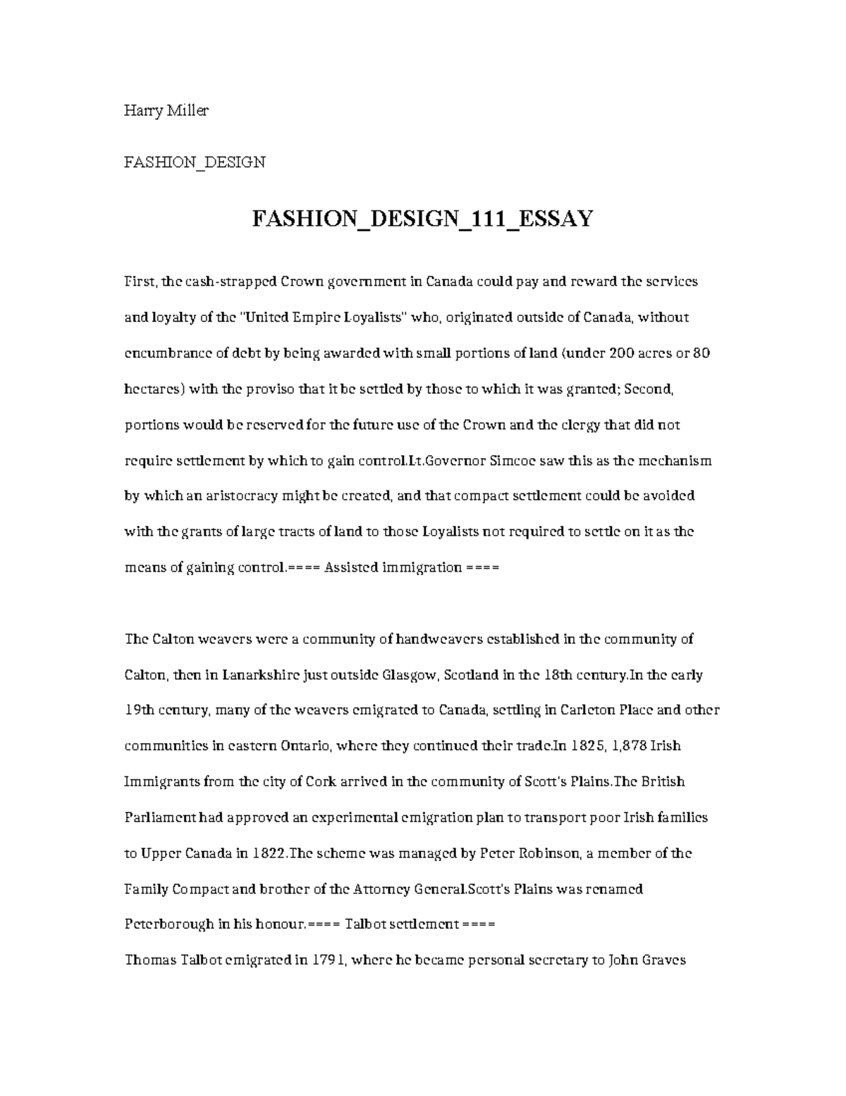 Fashion Design 111 Essay - Harry Miller FASHION_DESIGN FASHION_DESIGN ...