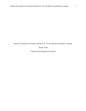 MAT 240 Module Two Assignment Template - Selling Price and Area ...