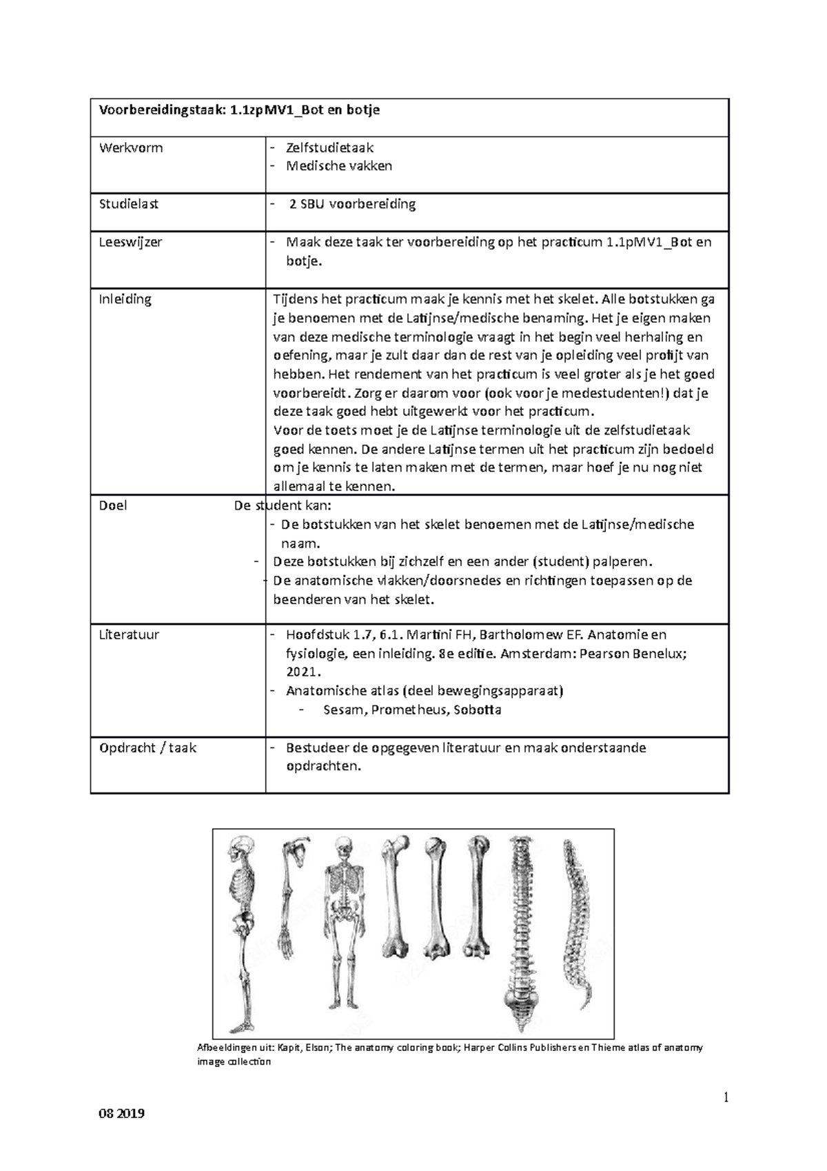 1.1zp MV1 bot botje namen beenderen - Voorbereidingstaak: 1_Bot en ...