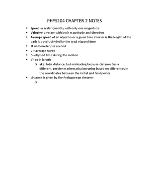 PHYS204 Module 2.1 Notes - PHYS204 MODULE 2 NOTES The world around us ...