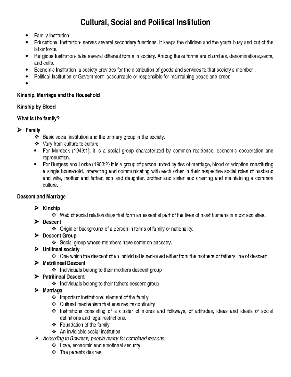 330150584 Chapter 6 Cultural Social and Political Institution ...