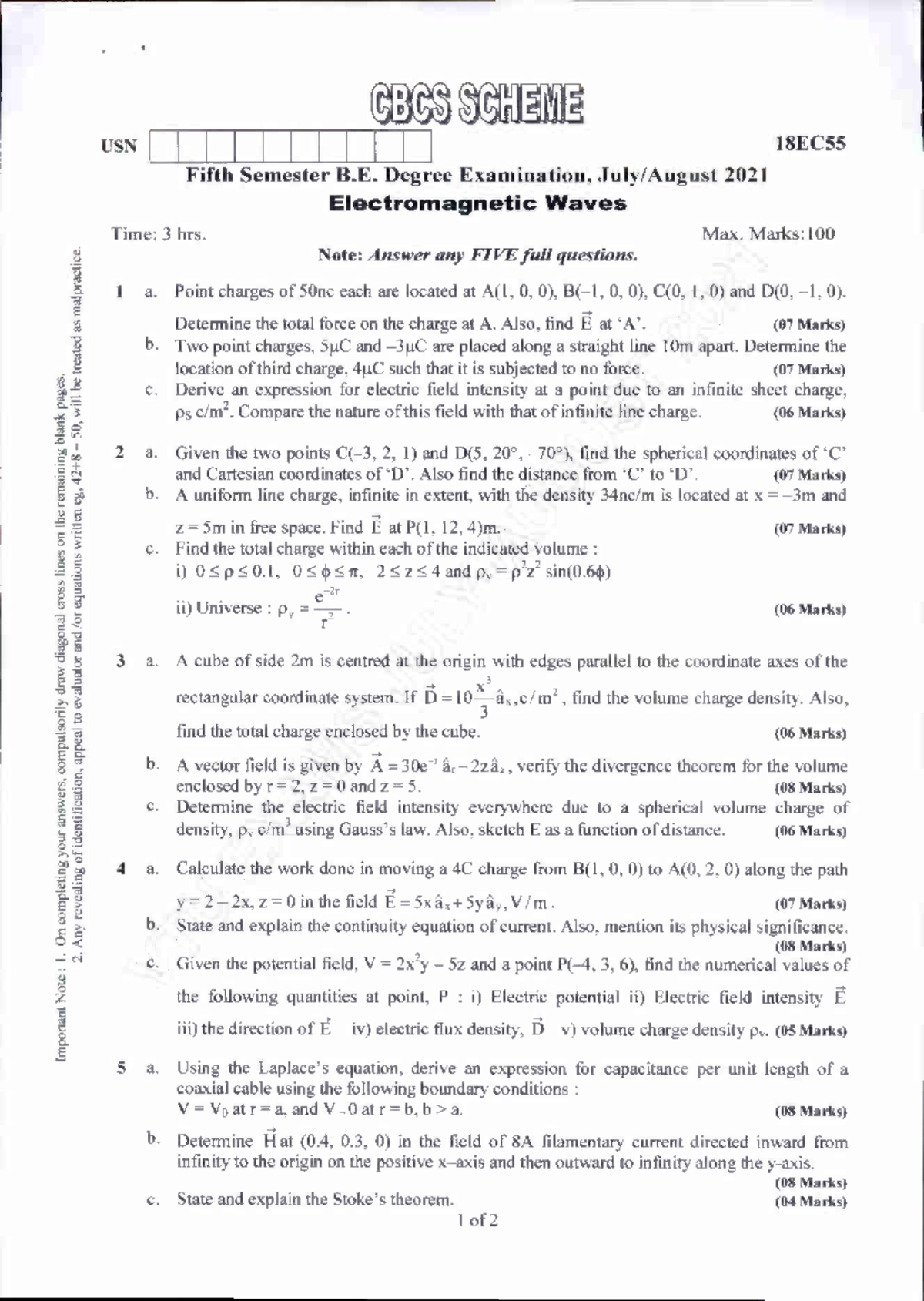Aug 2021 with solution - Bvdhkydcbb - CBCS SCHEME USN 18EC55 Fifth Semester B. Degree ...