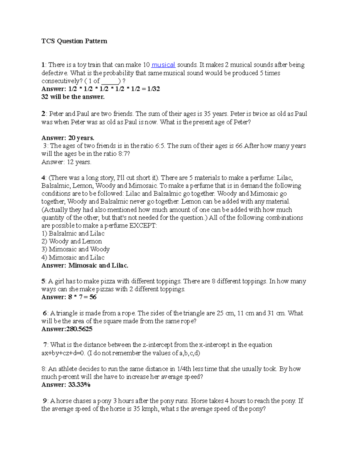 (www.entrance-exam.net)-451 sample Questions(TCS) - TCS Question ...