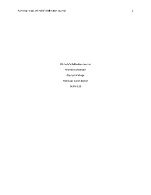OLRm 201 Paper Template Example APA - Reflection Paper Student Name ...