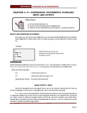 CCO2 Chapter 1 - I hope this notes adds to your knowledge - CHAPTER 1 ...