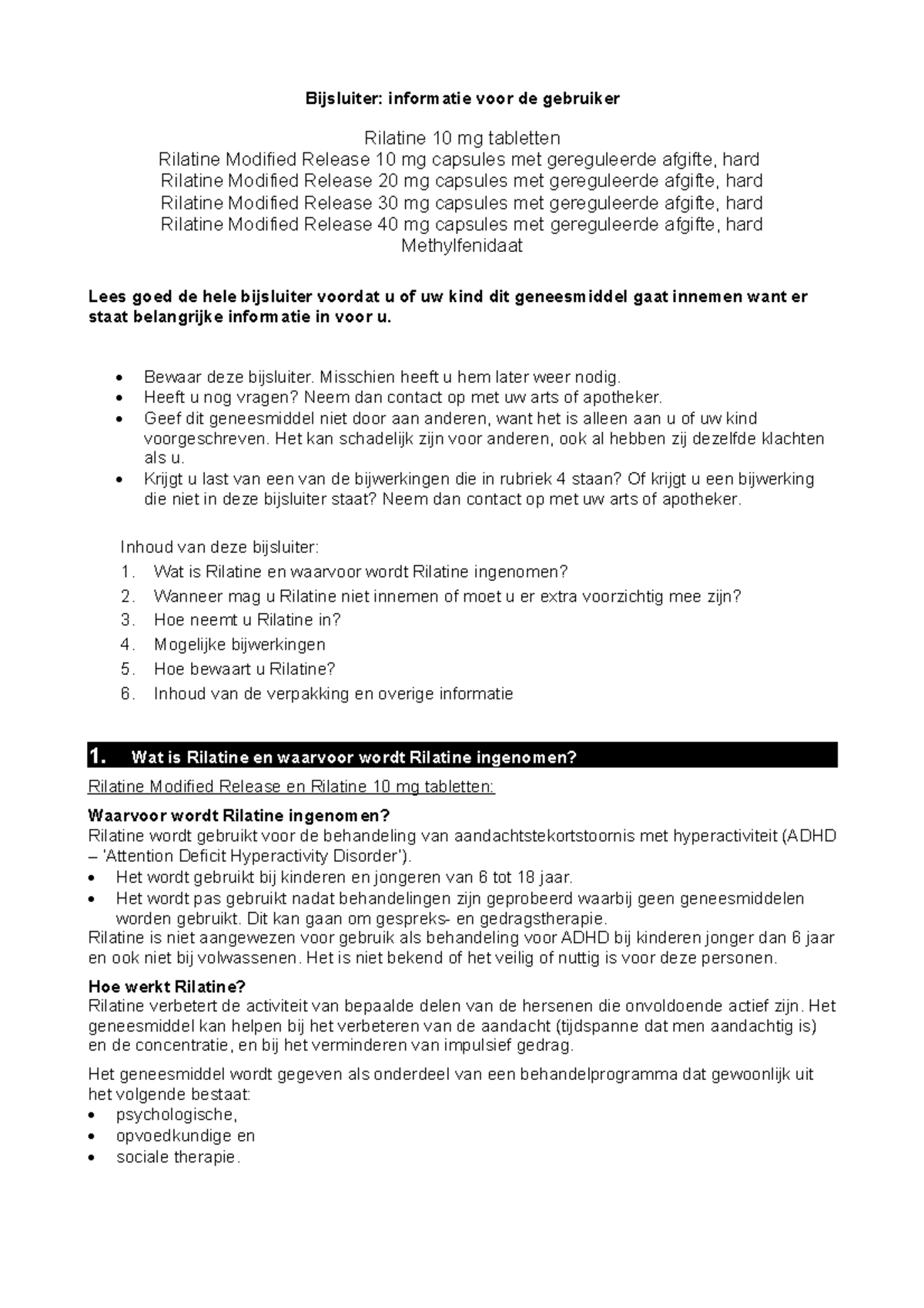 Bijsluiter Rilatine - Bijsluiter: informatie voor de gebruiker Rilatine ...