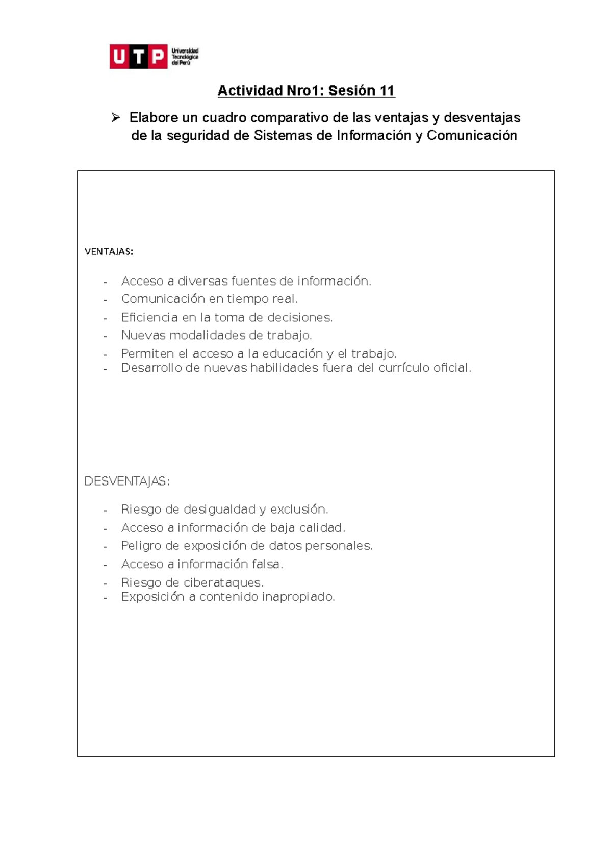 Actividad -Semana 11 - askhsda jsahdjsa hdj asdjshadjshj asjd hahsj ...