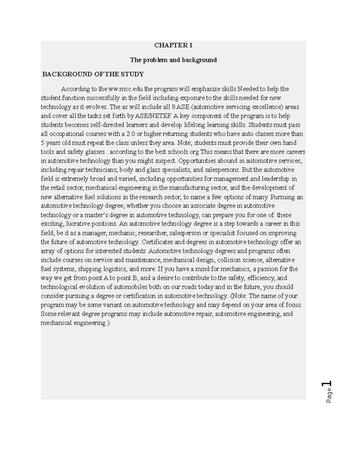 Practical research not good - CHAPTER 1 The problem and background ...