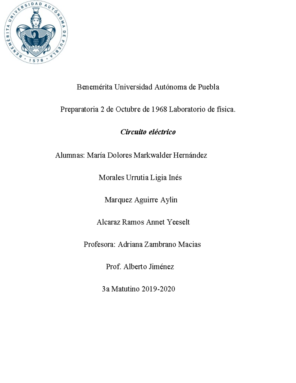 Reporte de lab circuitos electricos - Warning: TT: undefined function: 32 Warning: TT: undefined ...