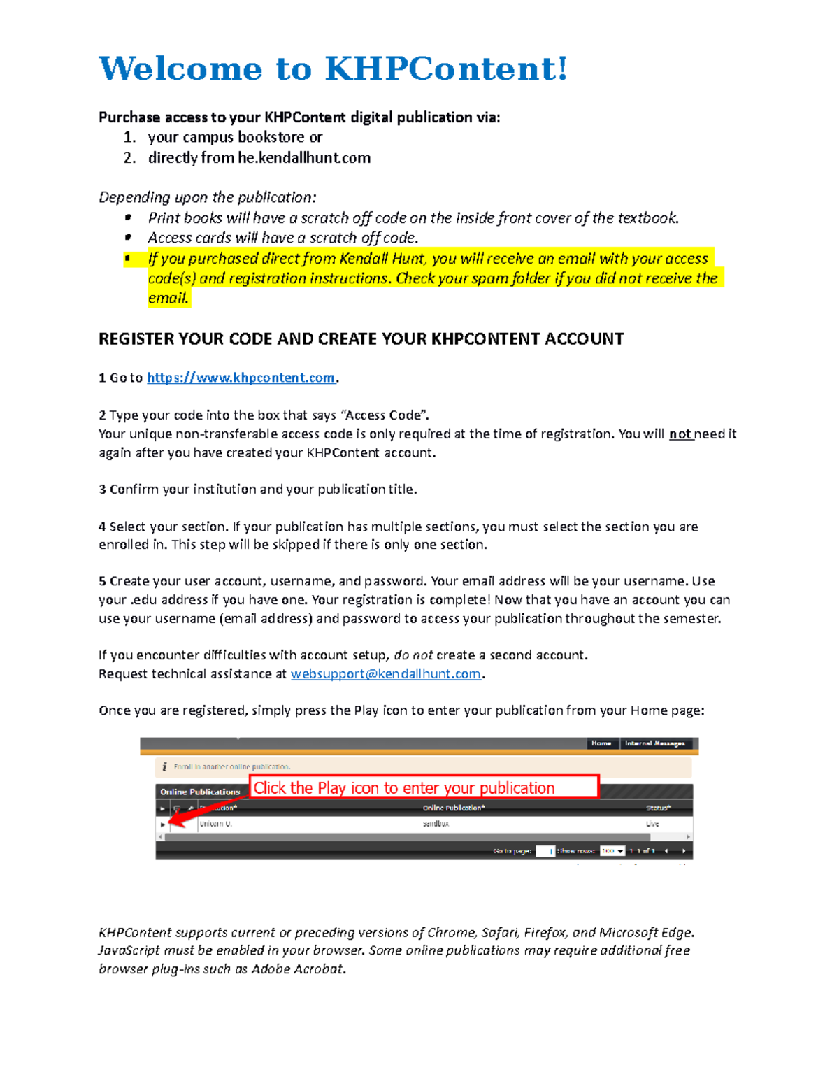 Student instructions - how to access KHPContent - Welcome to KHPContent ...