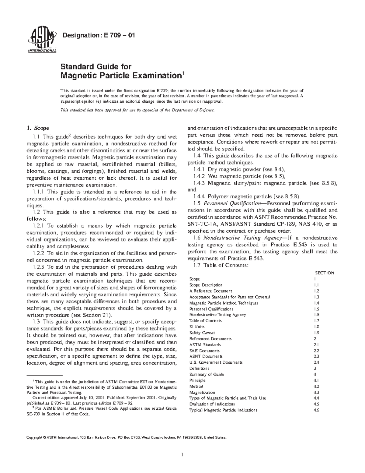E709 - 01 - ASTM E709 - Designation: E 709 – 01 Standard Guide for ...
