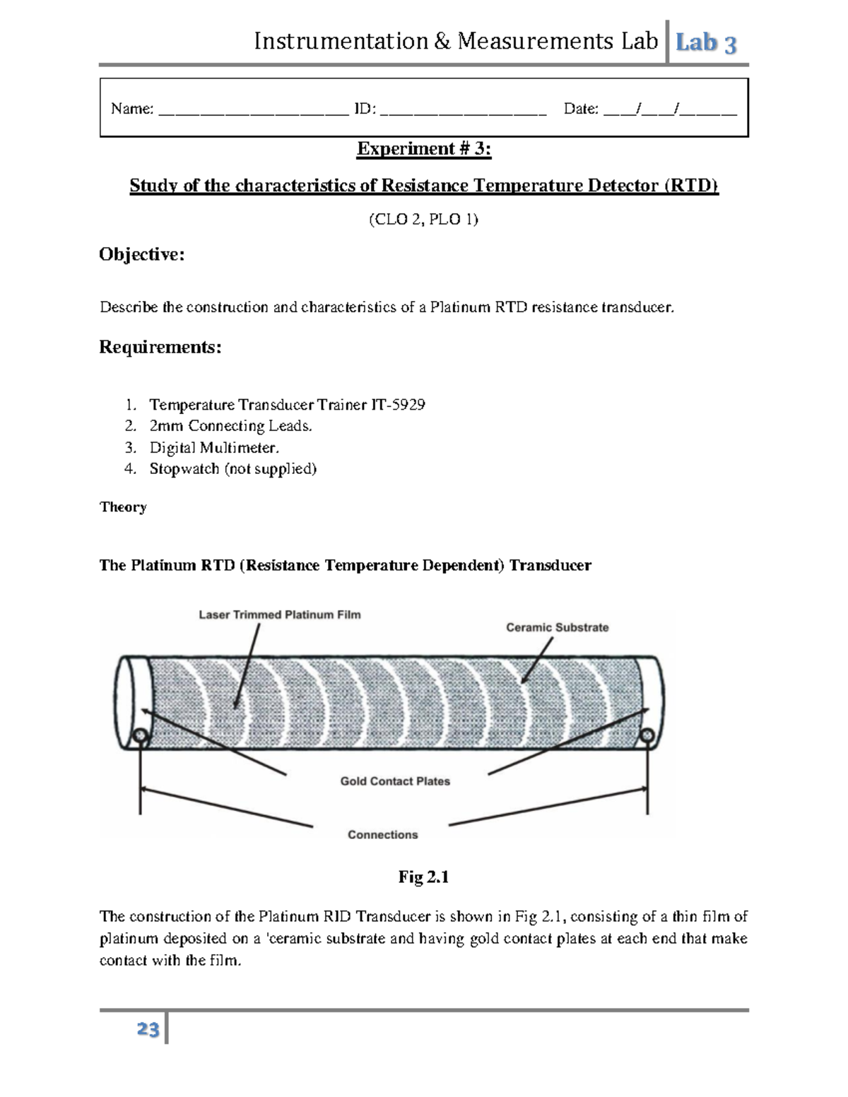 Lab 3 - Instrumentation and Measurements Lab Manual - Warning: TT ...
