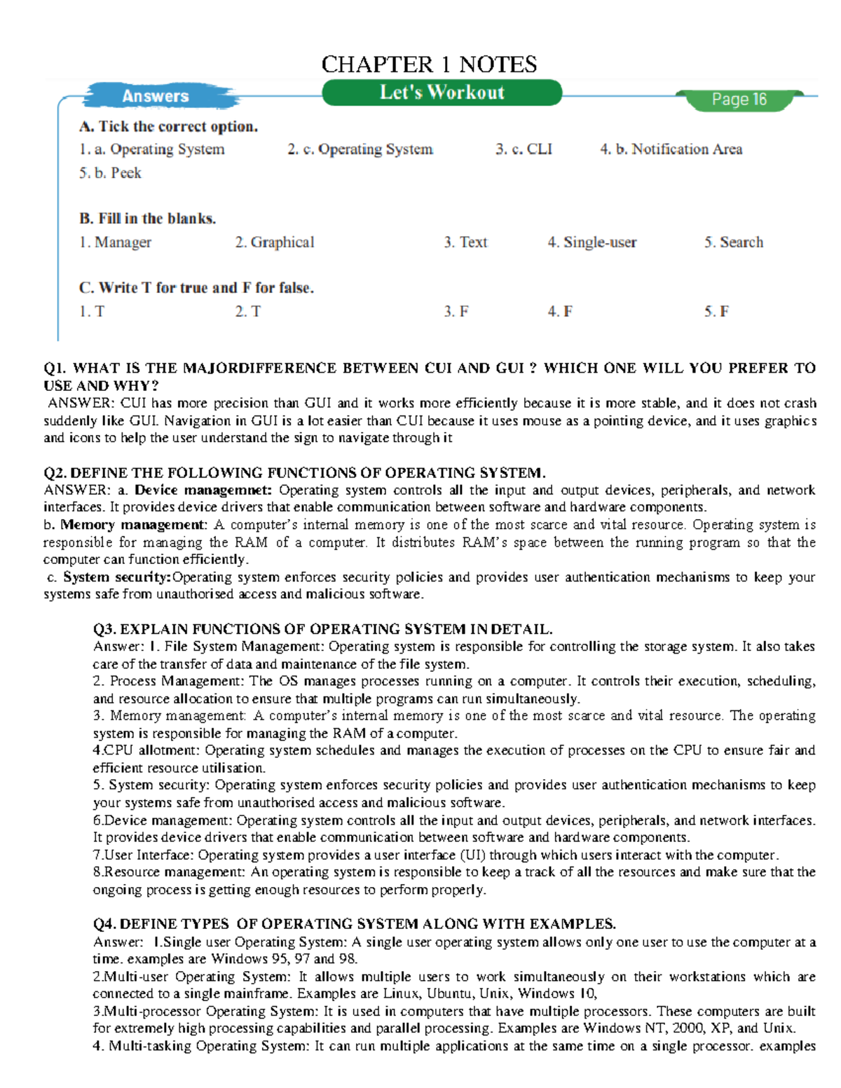 Chapter 1 - CHAPTER 1 NOTES Q1. WHAT IS THE MAJORDIFFERENCE BETWEEN CUI ...